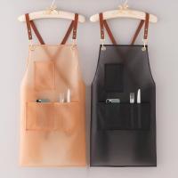 China Item Type Aprons Custom Logo Printed TPU Work Aprons Eco-friendly Waterproof Transparent for sale