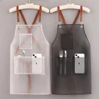 China Item Type Aprons Custom Logo Printed TPU Work Aprons Eco-friendly Waterproof Transparent for sale
