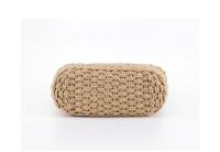 China Custom Logo Accepted Medium Size Rattan Straw Handbag for Lady Hollow Out Summer Fashion for sale