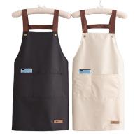 China Colorful Cotton Polyester Chef Cooking Apron with Adjustable Straps on Canvas Fabric for sale
