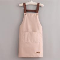 China Colorful Cotton Polyester Chef Cooking Apron with Adjustable Straps on Canvas Fabric for sale