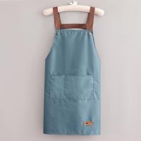 China Colorful Cotton Polyester Chef Cooking Apron with Adjustable Straps on Canvas Fabric for sale