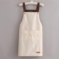 China Colorful Cotton Polyester Chef Cooking Apron with Adjustable Straps on Canvas Fabric for sale