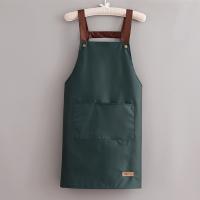 China Colorful Cotton Polyester Chef Cooking Apron with Adjustable Straps on Canvas Fabric for sale