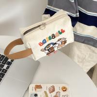 China Mini Storage Bag with Custom Logo Original Cute Corduroy Illustration Handbag for sale