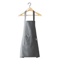 China Newest Fashinable Apron for Cooking Food and Gardening in Pure Black Cotton Polyester for sale