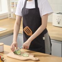 China Newest Fashinable Apron for Cooking Food and Gardening in Pure Black Cotton Polyester for sale