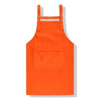 China Plain Solid Color Canvas Apron for Waterproof Kitchen in Commercial Cafe Restaurant for sale