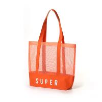 China Polyester Main Material Custom Ultralight Large Personalized Beach Mesh Tote Bag for sale