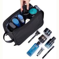 China Sample Big Capacity Wet and Dry Separation Toiletry Bag Waterproof Polyester Men Storage Bag with Custom Logo for sale