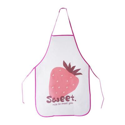 China Custom LOGO Printed Kitchen Apron with Customized Color and Waterproof PE Fabric for sale