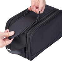 China Sample Big Capacity Wet and Dry Separation Toiletry Bag Waterproof Polyester Men Storage Bag with Custom Logo for sale