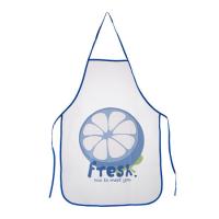 China Custom LOGO Printed Kitchen Apron with Customized Color and Waterproof PE Fabric for sale