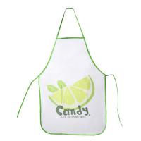 China Custom LOGO Printed Kitchen Apron with Customized Color and Waterproof PE Fabric for sale