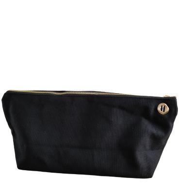 China OEM/ODM Accepted Custom Logo Printed Canvas Zipper Makeup Bag for Pencil and Coin Storage for sale