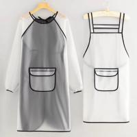 China Accepable OEM/ODM TPU Thick Hairdresser Cafe Transparent Apron for Restaurant Bar for sale
