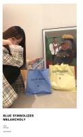 China Custom Logo Accepted Soft Loop Handles Tote Shopping Plastic Bag for Clothing Packaging for sale