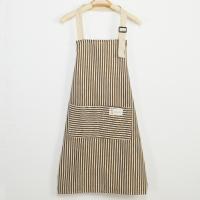 China Customize Kitchen Apron With Logo Cotton Linen Wait Staff Uniform for Restaurant Bar for sale