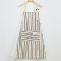 China Customize Kitchen Apron With Logo Cotton Linen Wait Staff Uniform for Restaurant Bar for sale