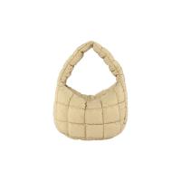 China Customized Color Handbag 2024 Trend Lattice Pattern Cotton Bag for Fashionable Women for sale