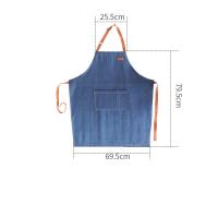 China Water Resistant Denim Apron OEM/ODM Acceptable Machine Washable for Chef Kitchen BBQ for sale