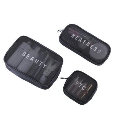 China Mini Portable Storage Bag for Waterproof Transparent Nylon Mesh Custom Logo Travel Kits for sale
