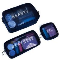 China Mini Portable Storage Bag for Waterproof Transparent Nylon Mesh Custom Logo Travel Kits for sale