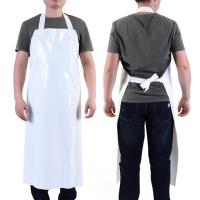 China Restaurant Bar Custom Logo Printed Waterproof Plastic Rubber Vinyl Bib Welding Butcher TPU Apron for sale