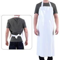 China Restaurant Bar Custom Logo Printed Waterproof Plastic Rubber Vinyl Bib Welding Butcher TPU Apron for sale