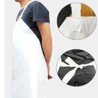 China Restaurant Bar Custom Logo Printed Waterproof Plastic Rubber Vinyl Bib Welding Butcher TPU Apron for sale
