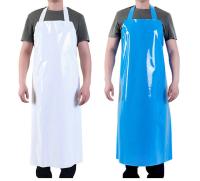 China Restaurant Bar Custom Logo Printed Waterproof Plastic Rubber Vinyl Bib Welding Butcher TPU Apron for sale