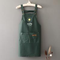 China Accepable Custom Logo Printed Polyester Chef Apron for Kitchen Crafting Baking Restaurant for sale