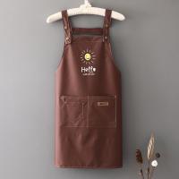 China Accepable Custom Logo Printed Polyester Chef Apron for Kitchen Crafting Baking Restaurant for sale
