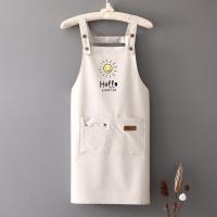 China Accepable Custom Logo Printed Polyester Chef Apron for Kitchen Crafting Baking Restaurant for sale
