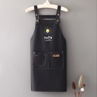 China Accepable Custom Logo Printed Polyester Chef Apron for Kitchen Crafting Baking Restaurant for sale