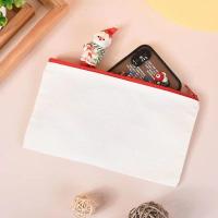 China Custom Logo Printed Canvas Zipper White Makeup Bag for Travel and Cosmetic Storage for sale