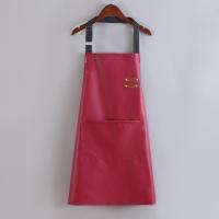 China Custom Logo Waterproof Leather Long Bib Apron for Kitchen BBQ Bartenders Uniform Type for sale