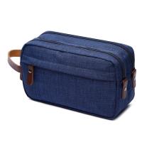 China Waterproof Custom Logo Print Travel Toiletry Bag Big Capacity Polyester Cosmetic Bag for sale