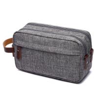 China Waterproof Custom Logo Print Travel Toiletry Bag Big Capacity Polyester Cosmetic Bag for sale