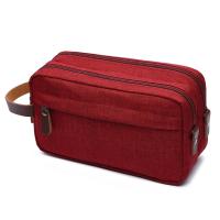 China Waterproof Custom Logo Print Travel Toiletry Bag Big Capacity Polyester Cosmetic Bag for sale