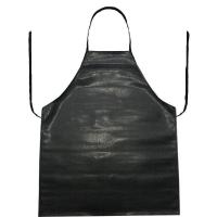 China Custom Plain Long Bib PU Leather Cooking Kitchen Work Apron with Acceptable OEM/ODM for sale