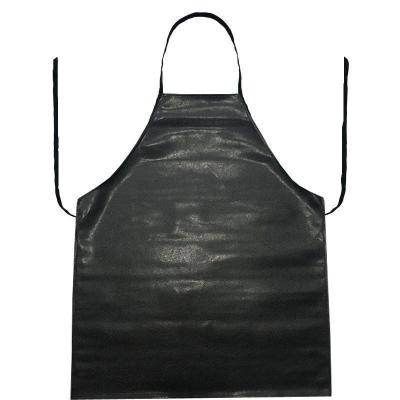 China Custom Plain Long Bib PU Leather Cooking Kitchen Work Apron with Acceptable OEM/ODM for sale