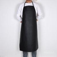 China Custom Plain Long Bib PU Leather Cooking Kitchen Work Apron with Acceptable OEM/ODM for sale