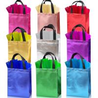 China Customized Color Non-Woven Laminated Shopping Bag with Golden Color and Handle Length for sale