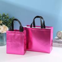 China Customized Color Non-Woven Laminated Shopping Bag with Golden Color and Handle Length for sale