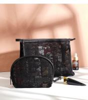 China Lightweight Travel Wash Bag Fashion Mesh Cosmetic Makeup Pouch with Custom Logo Printed for sale
