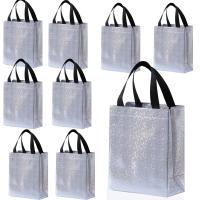 China Customized Non-Woven Shopping Bag With Logo Eco Friendly Fabric Grocery White Tote Bags for sale