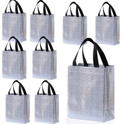 China Customized Non-Woven Shopping Bag With Logo Eco Friendly Fabric Grocery White Tote Bags for sale