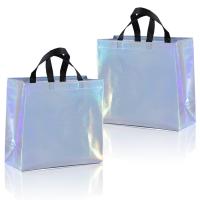 China Customized Non-Woven Shopping Bag With Logo Eco Friendly Fabric Grocery White Tote Bags for sale