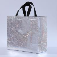 China Customized Non-Woven Shopping Bag With Logo Eco Friendly Fabric Grocery White Tote Bags for sale